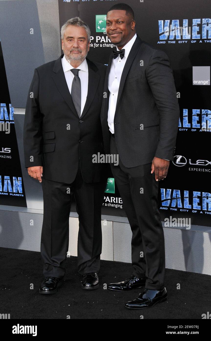 (L-R) Luc Besson and Chris Tucker together at the "Valerian And The ...
