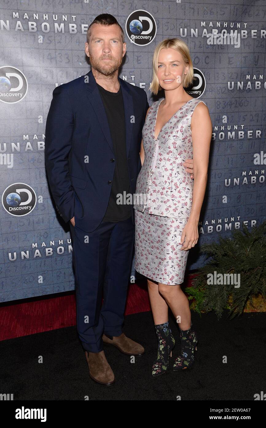 (L-R) Actor Sam Worthington and Lara Bingle attend the Discovery's ...