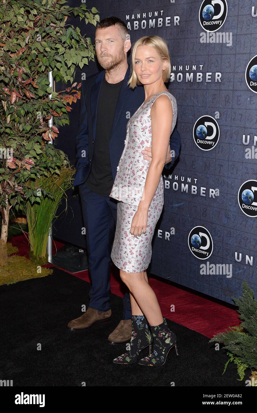 (L-R) Actor Sam Worthington and Lara Bingle attend the Discovery's ...