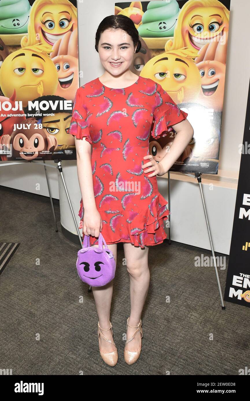 Lilla Crawford attends the The Emojii Movie Premiere at the New York ...