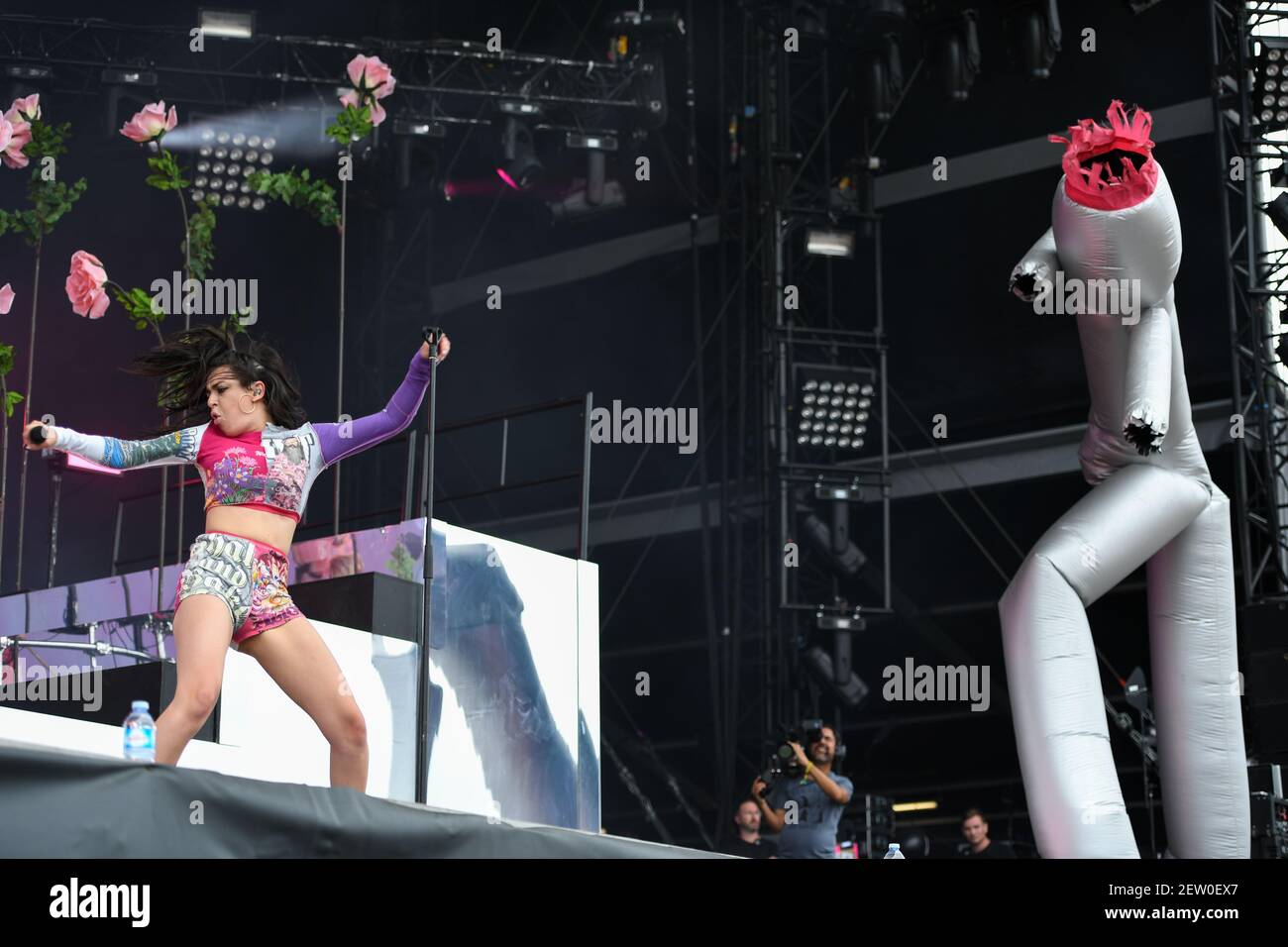 Charli XCX perform at Lollapalooza Paris on July 22, 2017 at Hippodrome ...