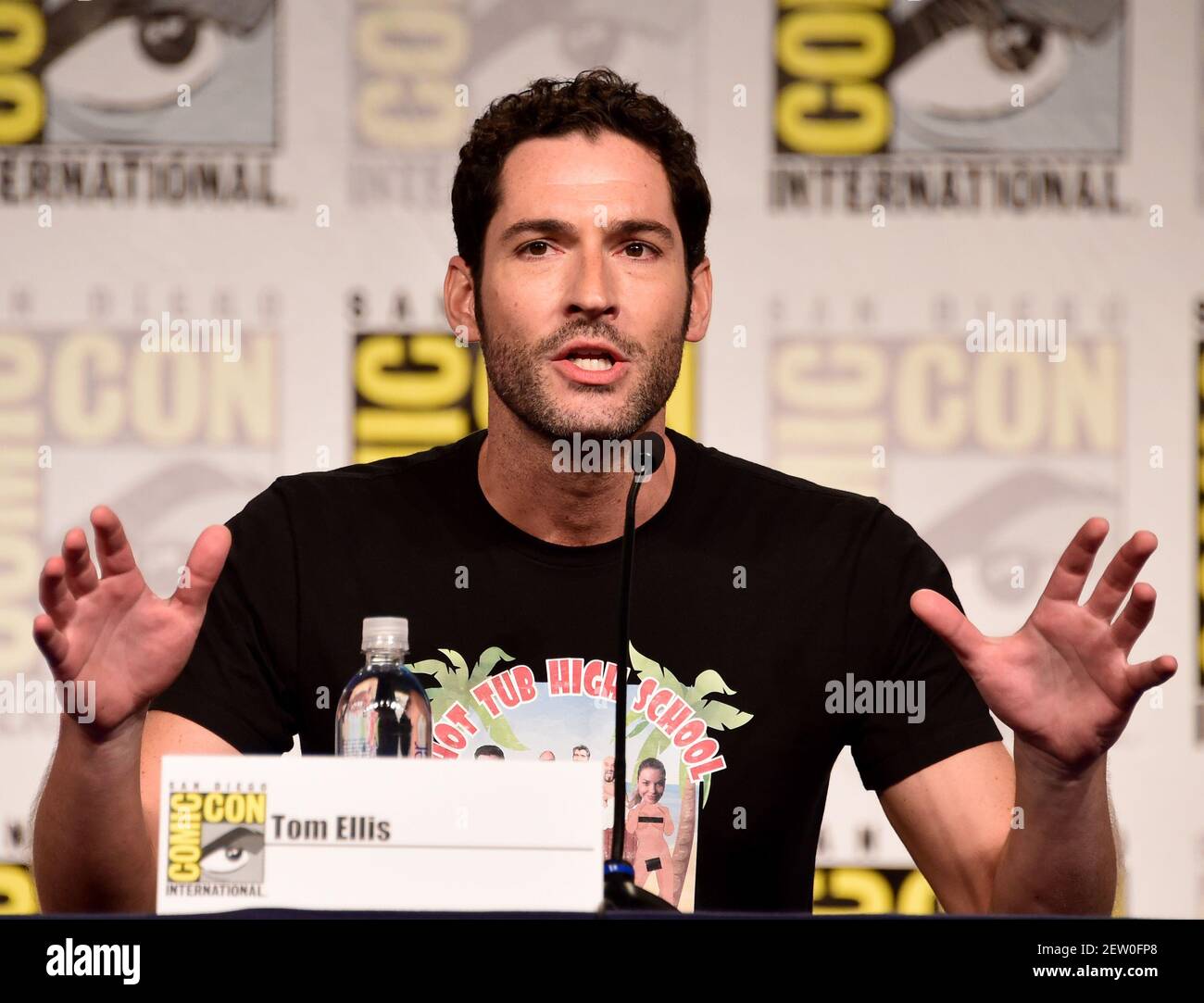 FOX FANFARE AT SAN DIEGO COMIC-CON © 2017: LUCIFER cast member Tom Ellis during the LUCIFER ...