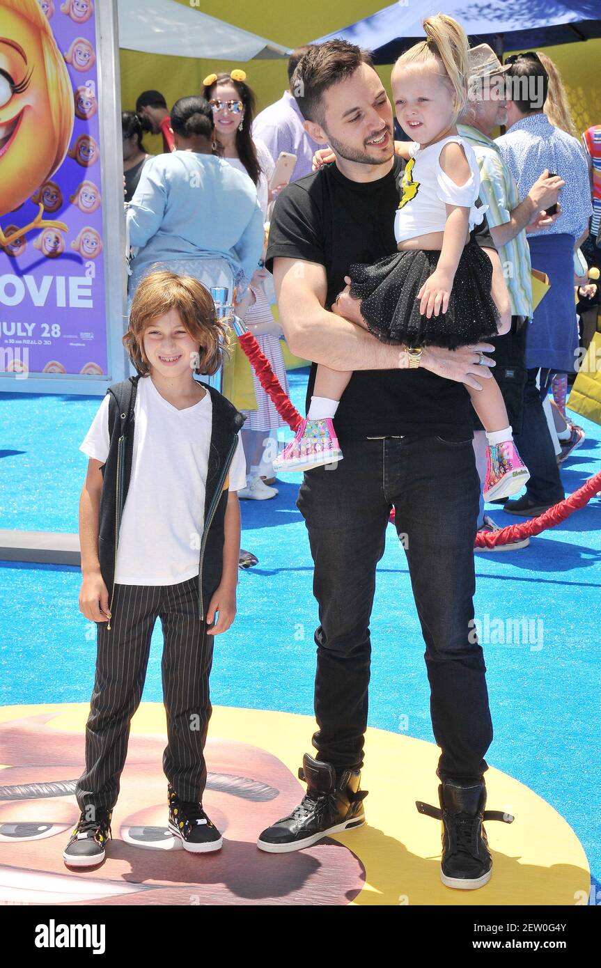 (L-R) Max Liron Bratman, Matthew Rutler and Summer Rain Rutler arrives ...