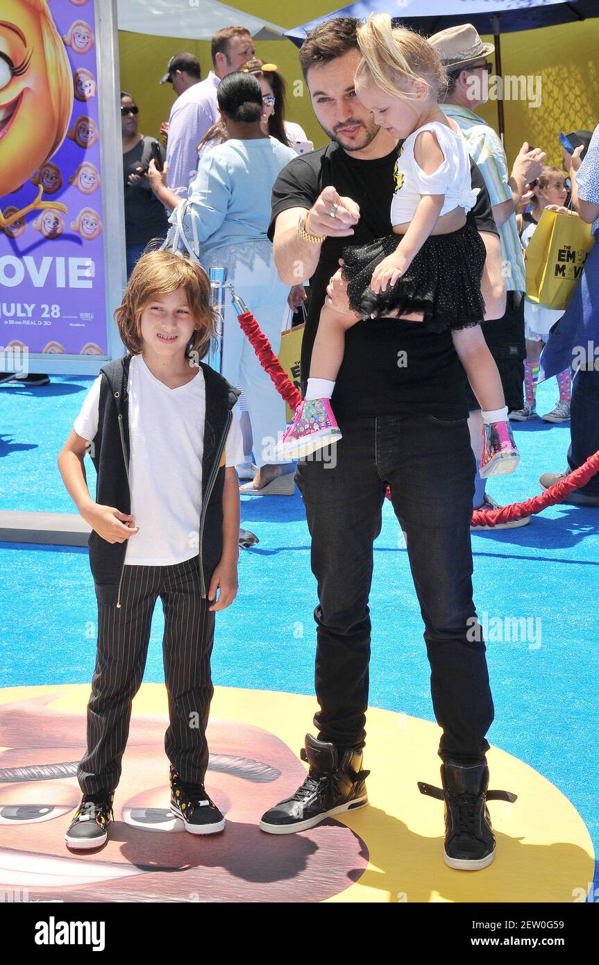 (L-R) Max Liron Bratman, Matthew Rutler and Summer Rain Rutler arrives ...