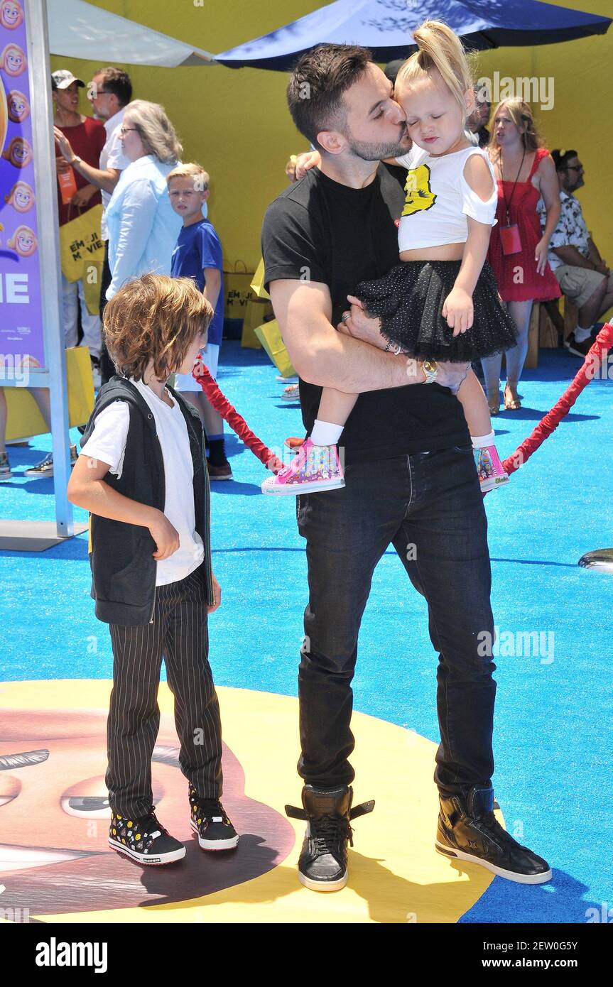 (L-R) Max Liron Bratman, Matthew Rutler and Summer Rain Rutler arrives ...