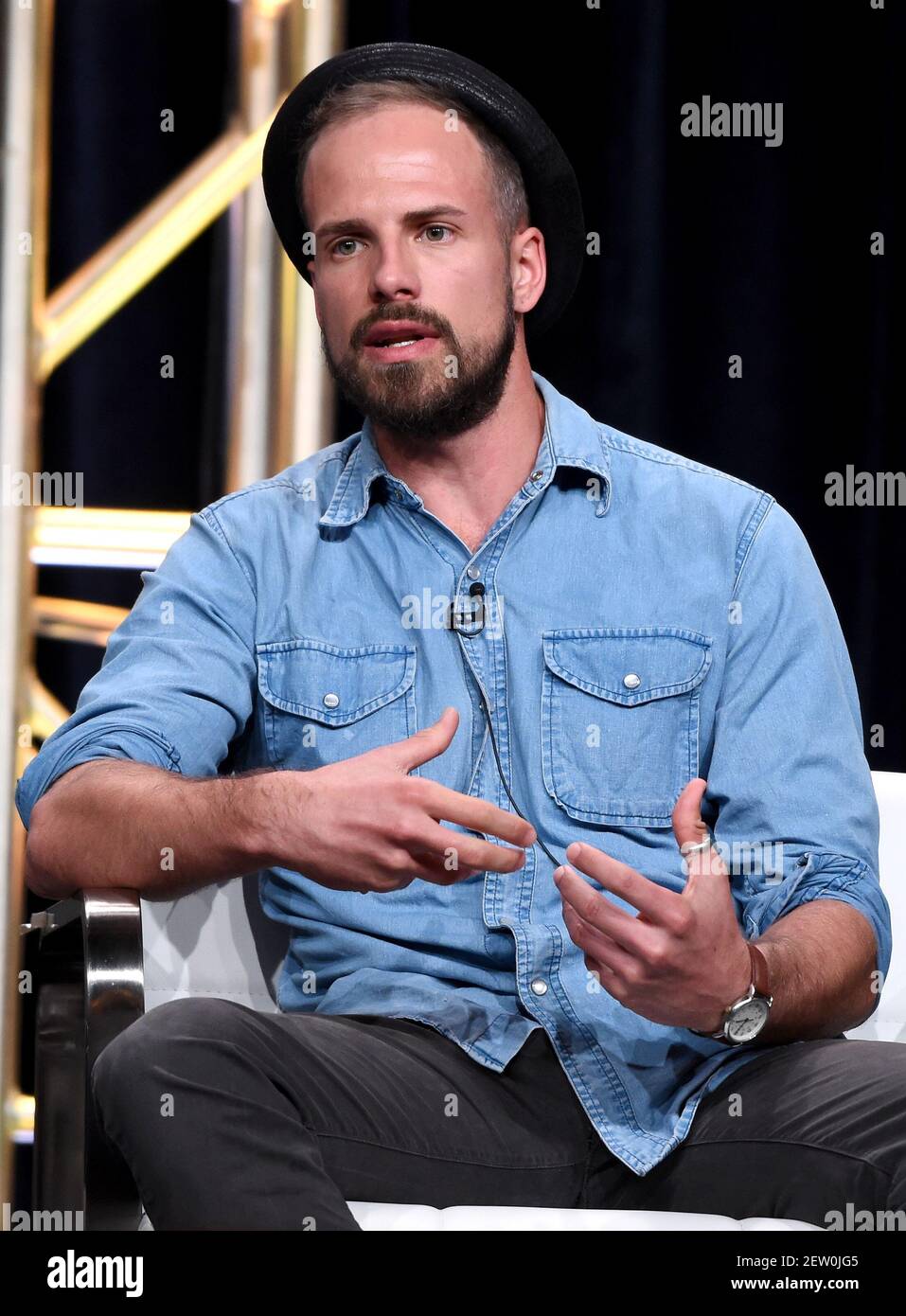 BEVERLY HILLS - JULY 25: Joshua Coombes onstage during the panel for ...