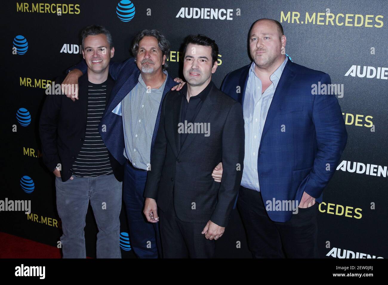 Bobby Mort, Peter Farrelly, Ron Livingston and Will Sasso at the AT&T ...