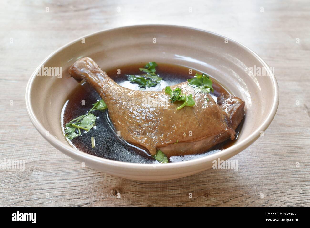 boiled duck leg in black soybean sauce dipping spicy chili sauce Stock ...