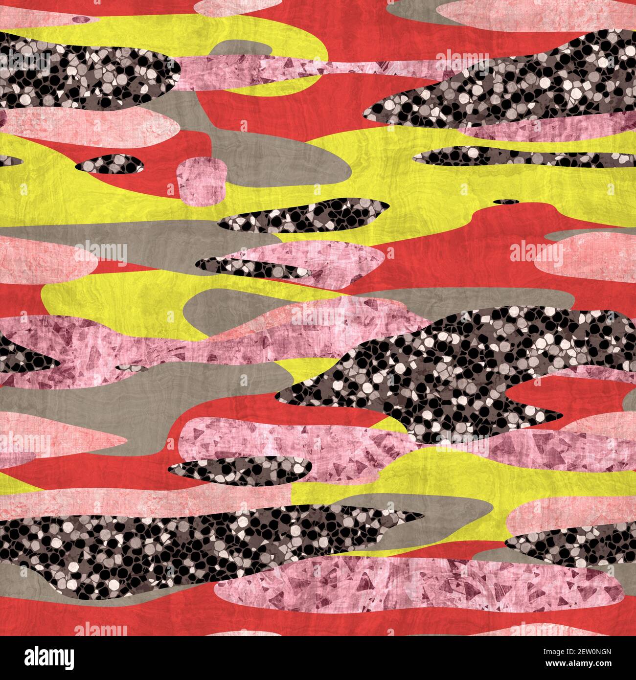 Seamless collage in camo shapes vivid montage Stock Photo - Alamy