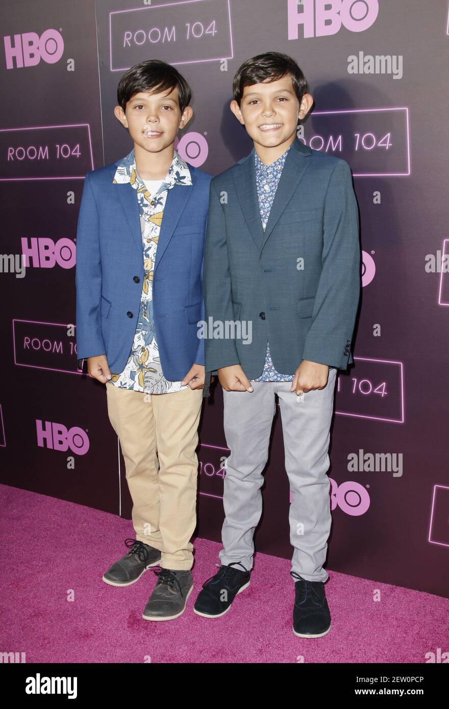 Actors Ethan Kent and Gavin Kent attend the premiere of HBO's 'Room 104 ...