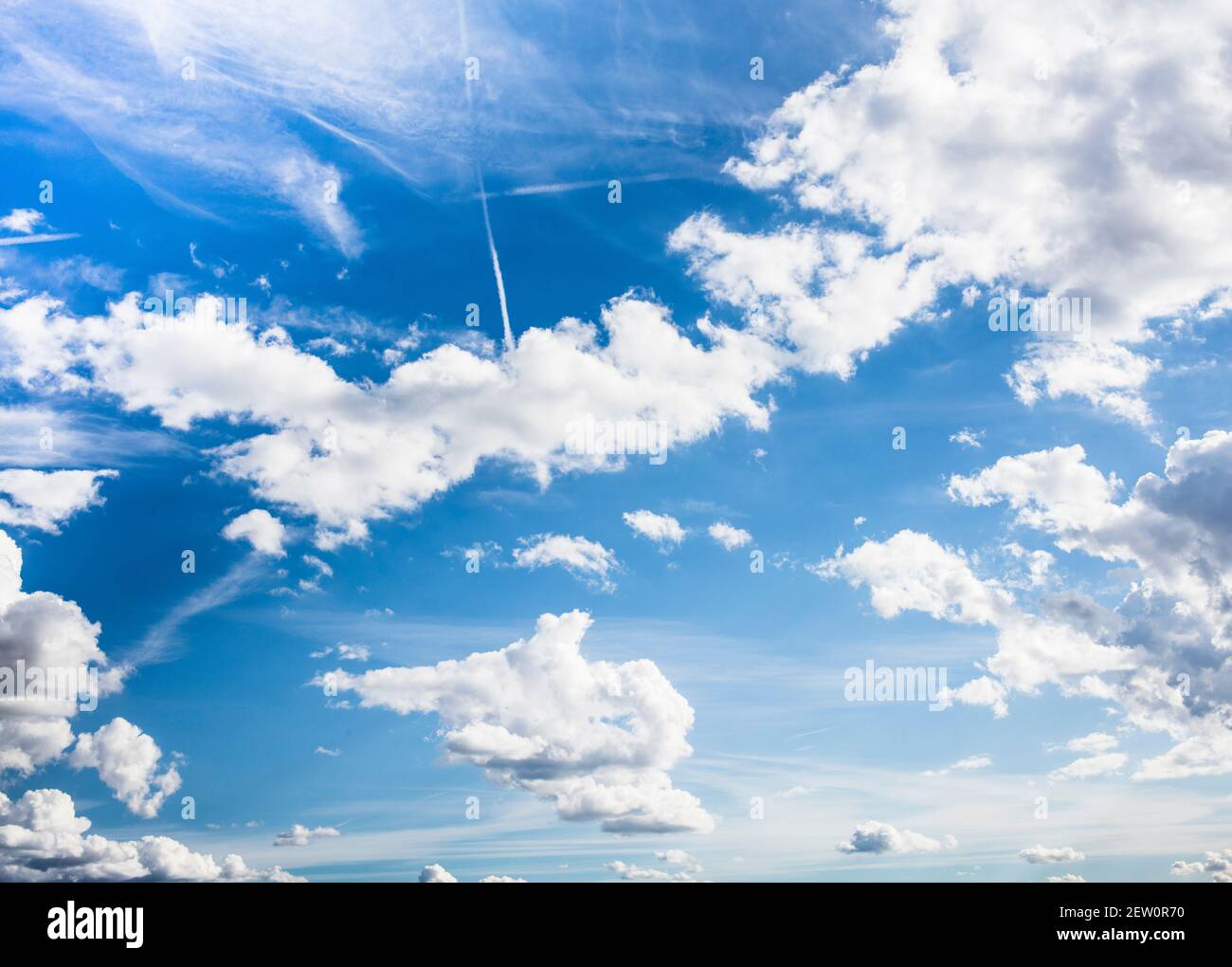 Blue sky with clouds Stock Photo - Alamy