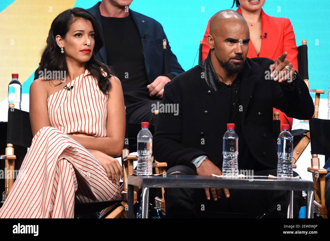 BEVERLY HILLS - AUGUST 1: Stephanie Stegman and Shemar Moore onstage ...