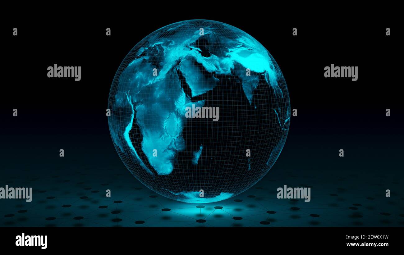 Blue world background hi-res stock photography and images - Alamy