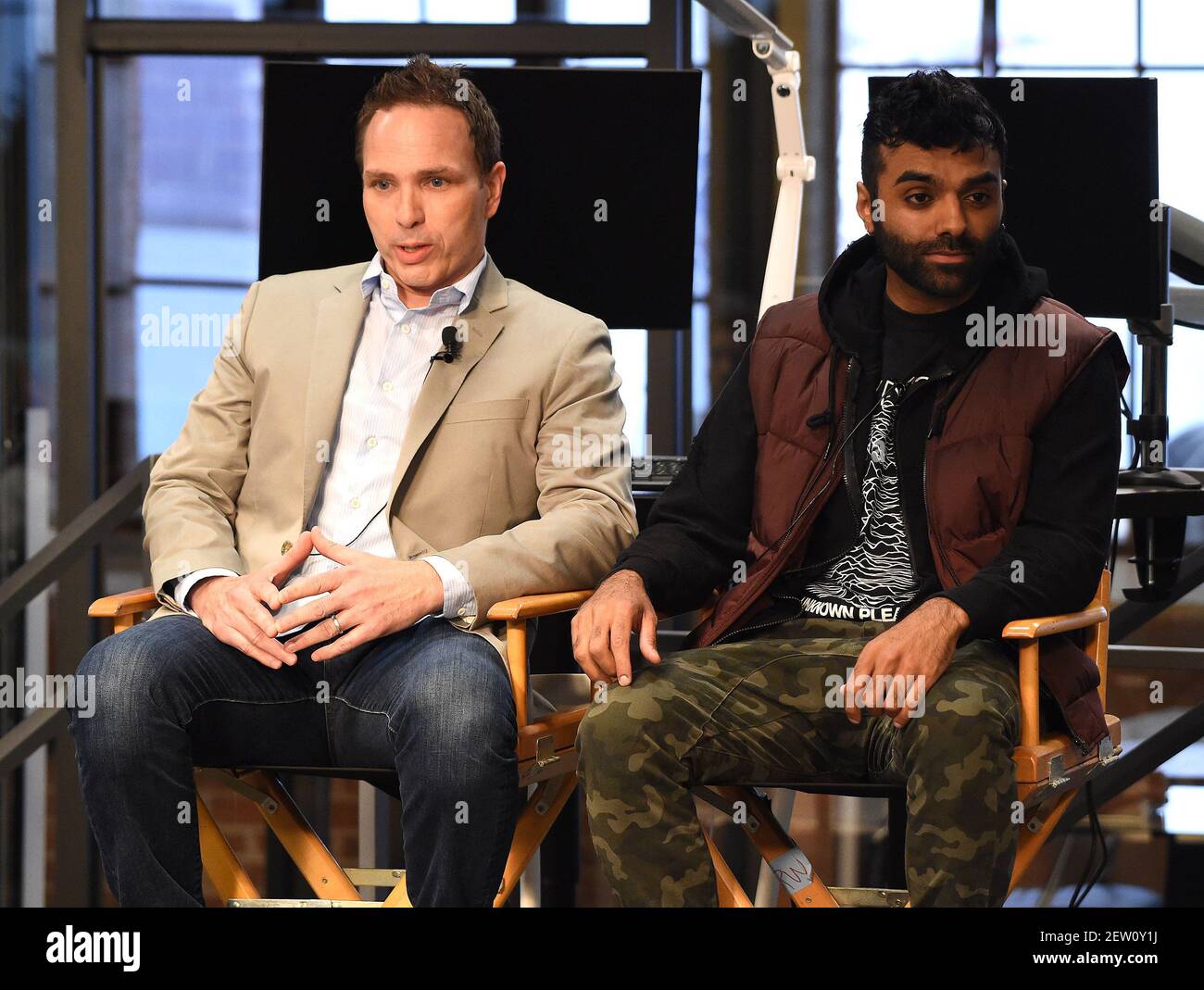 STUDIO CITY, CA - AUGUST 1: Executive Producer Ted Humphrey and actor ...