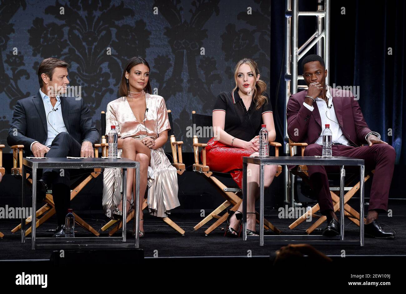 BEVERLY HILLS - AUGUST 2: (L-R) Actors Grant Show, Nathalie Kelley ...