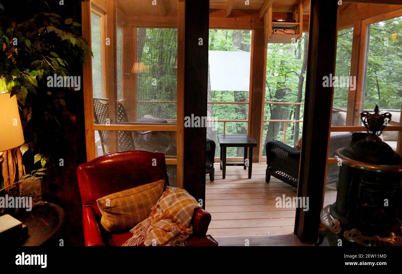 Magician Matt Dunn, whose home sits on three acres of wooded land ...