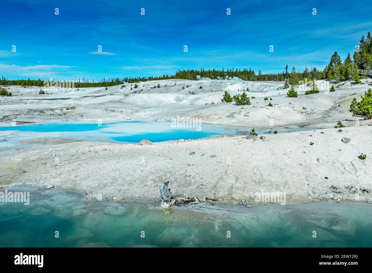 The Midway Geyser Basin, one of Yellowstone's colorful hot springs ...