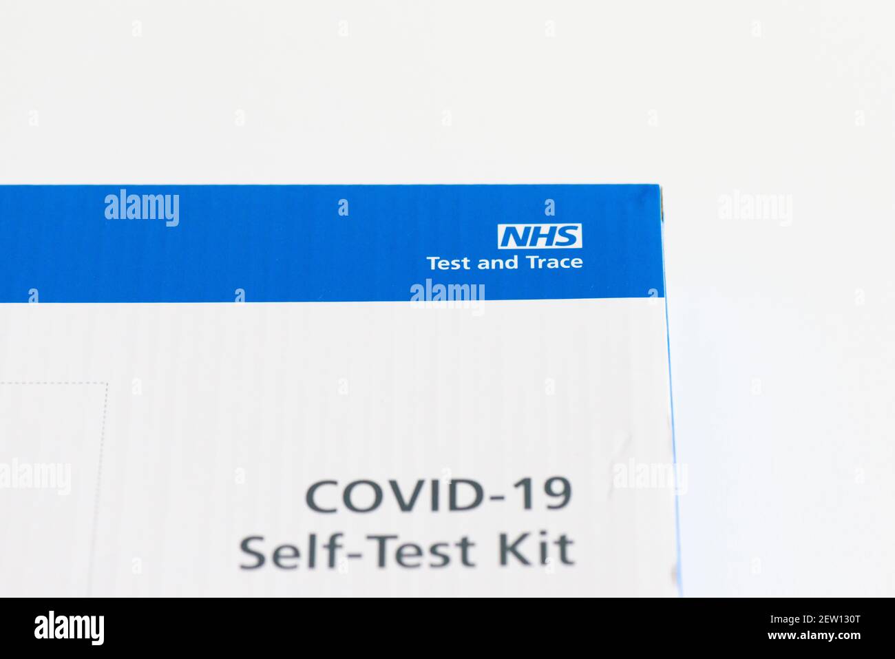 An NHS Covid-19 self testing kit Stock Photo - Alamy
