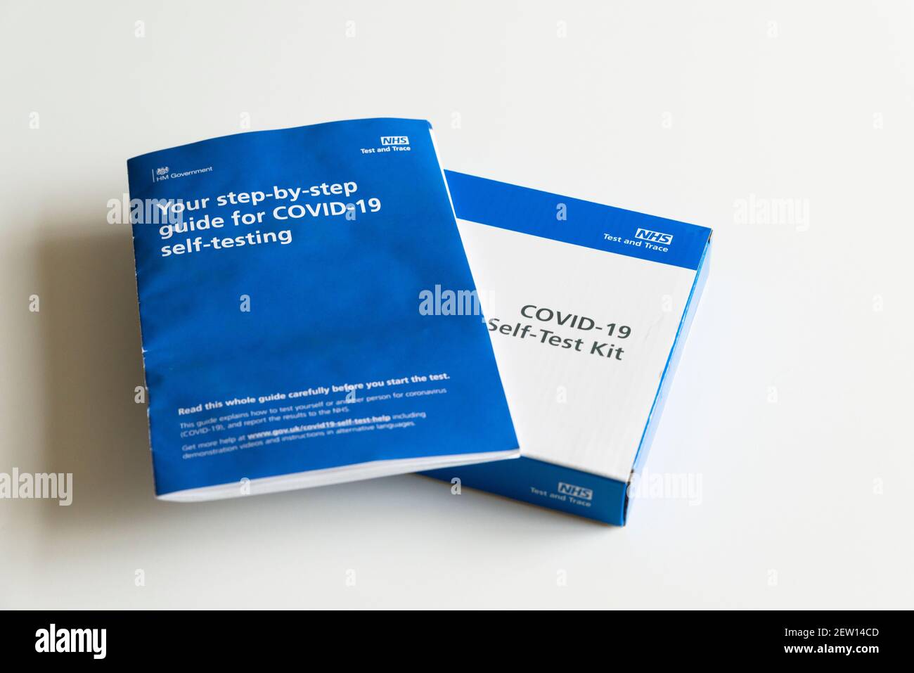 An NHS Covid-19 self testing kit Stock Photo - Alamy