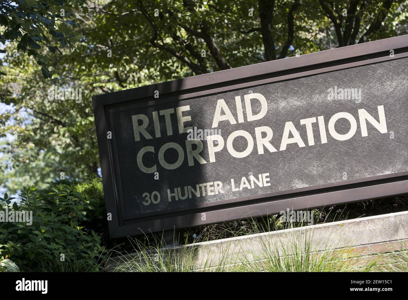 A logo sign outside of the headquarters of the Rite Aid Corporation in ...