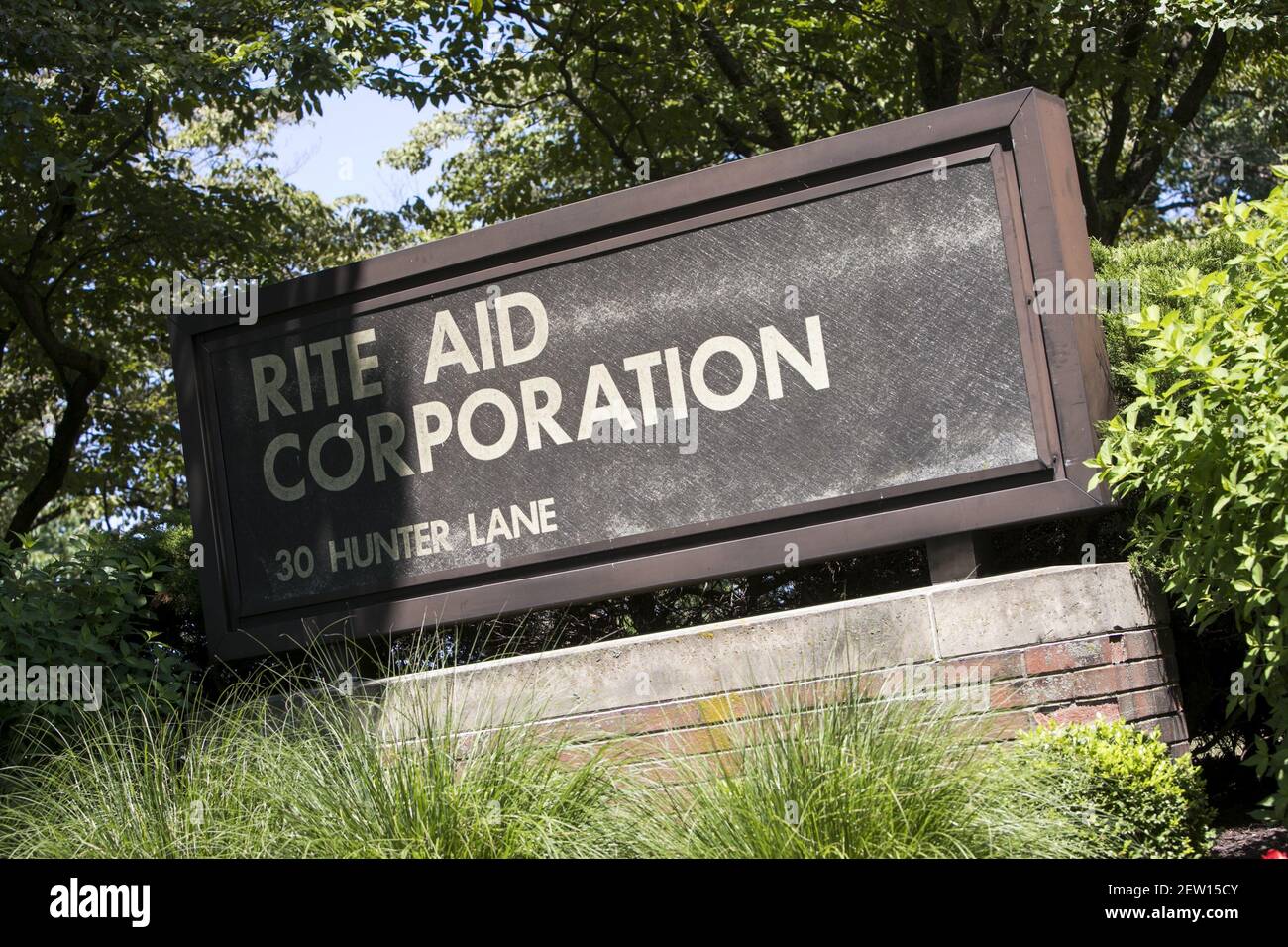 A logo sign outside of the headquarters of the Rite Aid Corporation in ...