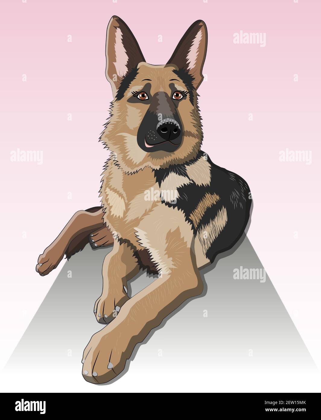 German Shepherd Cartoon High Resolution Stock Photography and Images ...