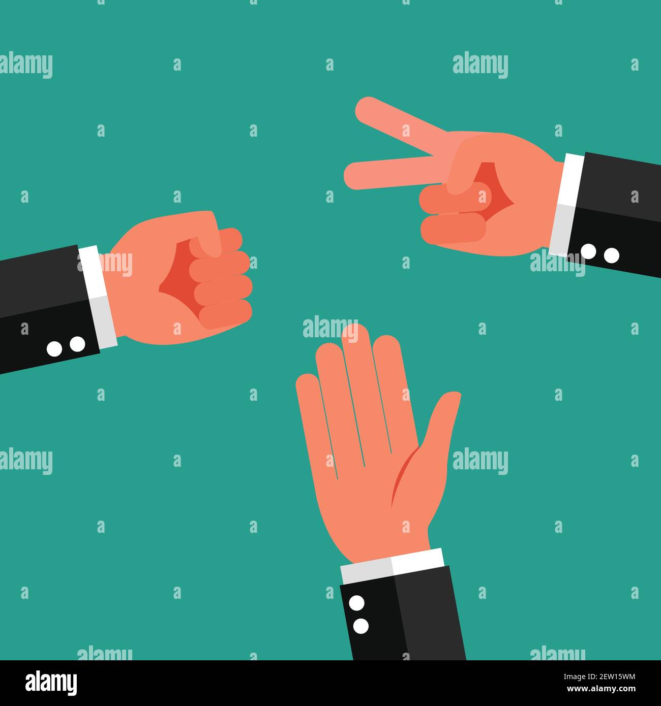 Hand make rock scissors paper. Vector illustration Stock Vector Image ...