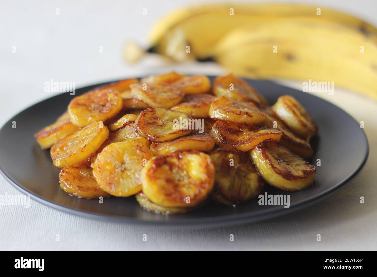 Caramelised plantain slices. A traditional tea time snack from Kerala ...