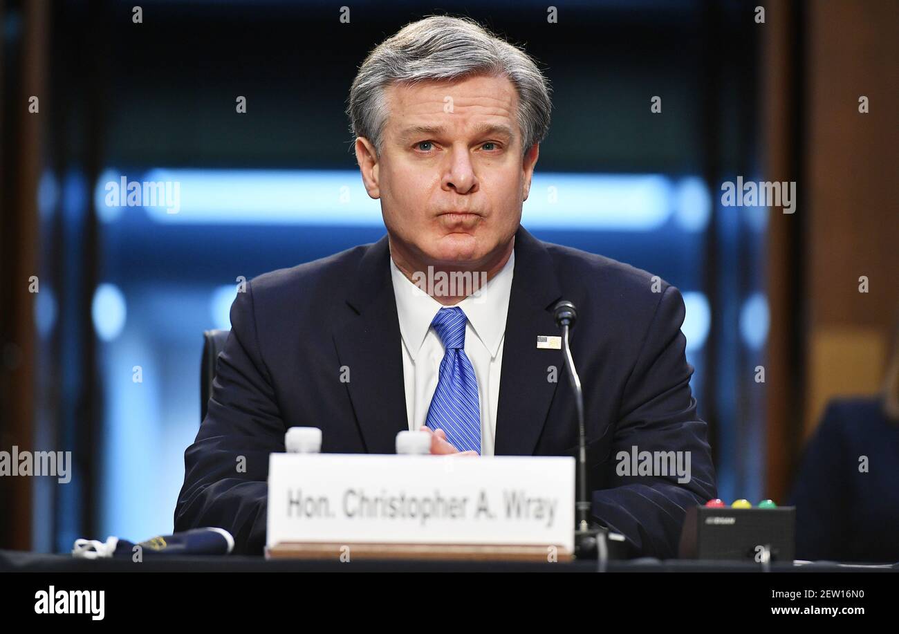 FBI Director Christopher Wray arrives to testiy before the Senate ...