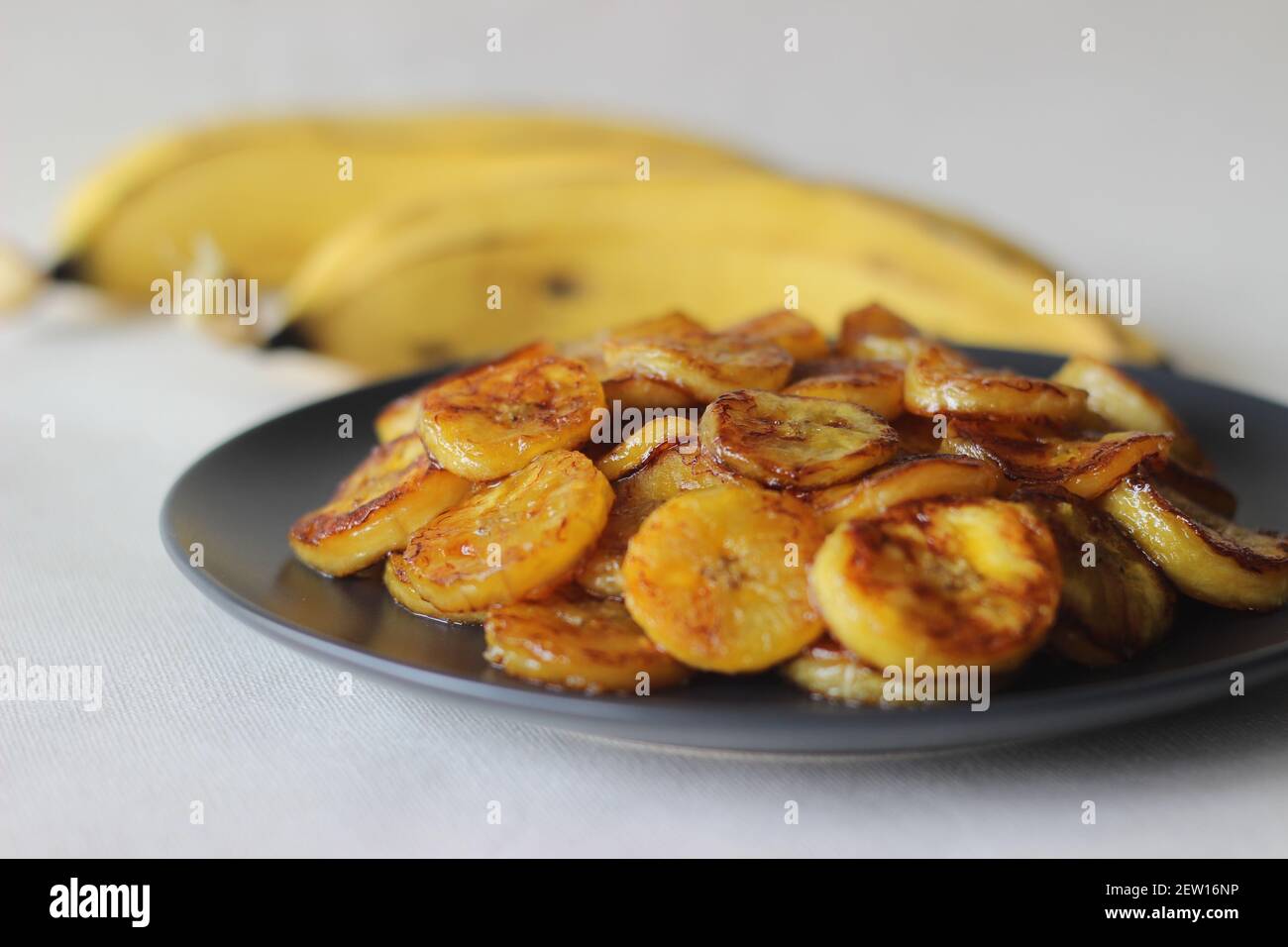 Caramelised plantain slices. A traditional tea time snack from Kerala ...