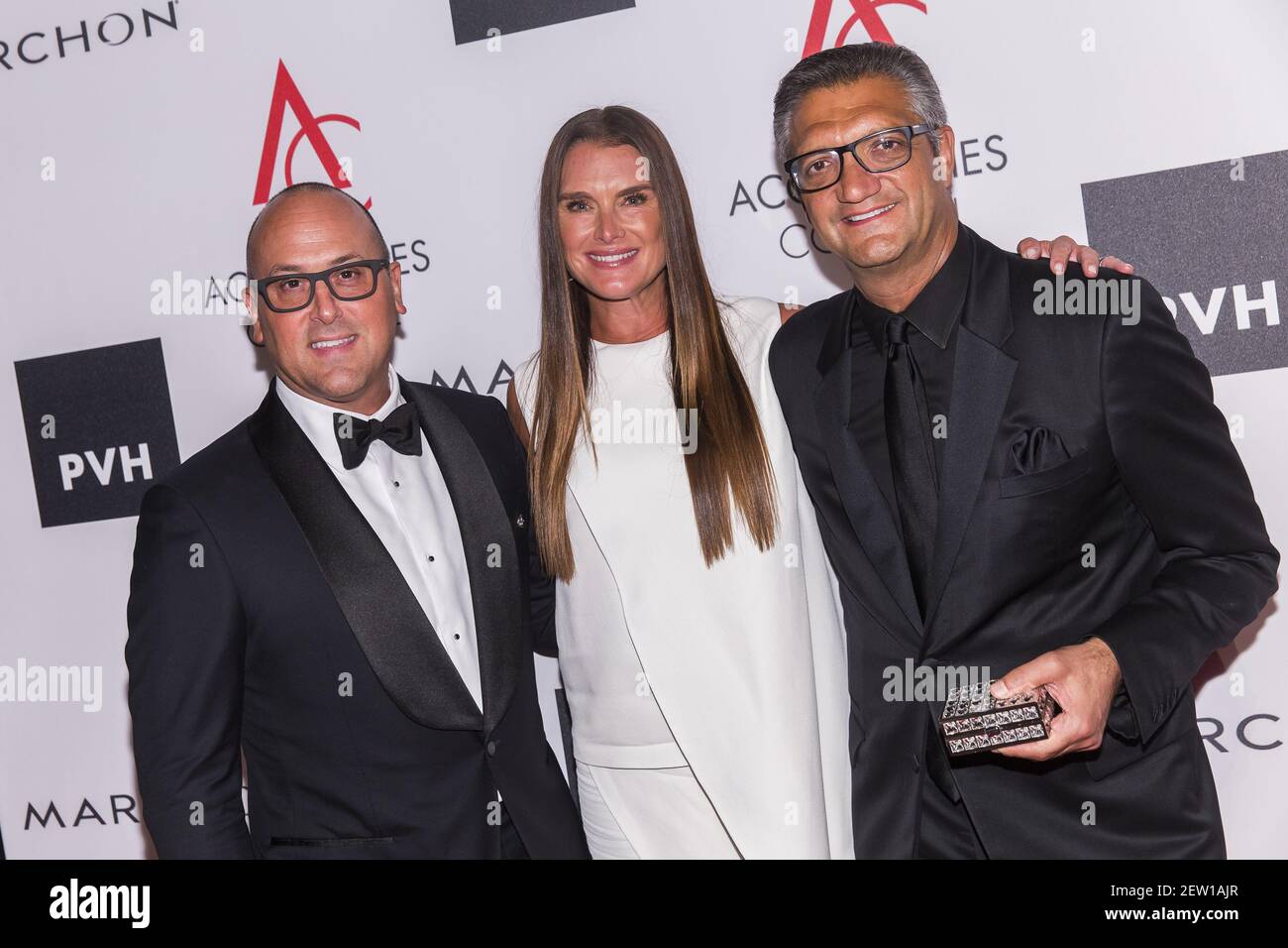 Frank Zambrelli, Brooke Shields and PVH Corp. CEO Emanuel 'Manny ...