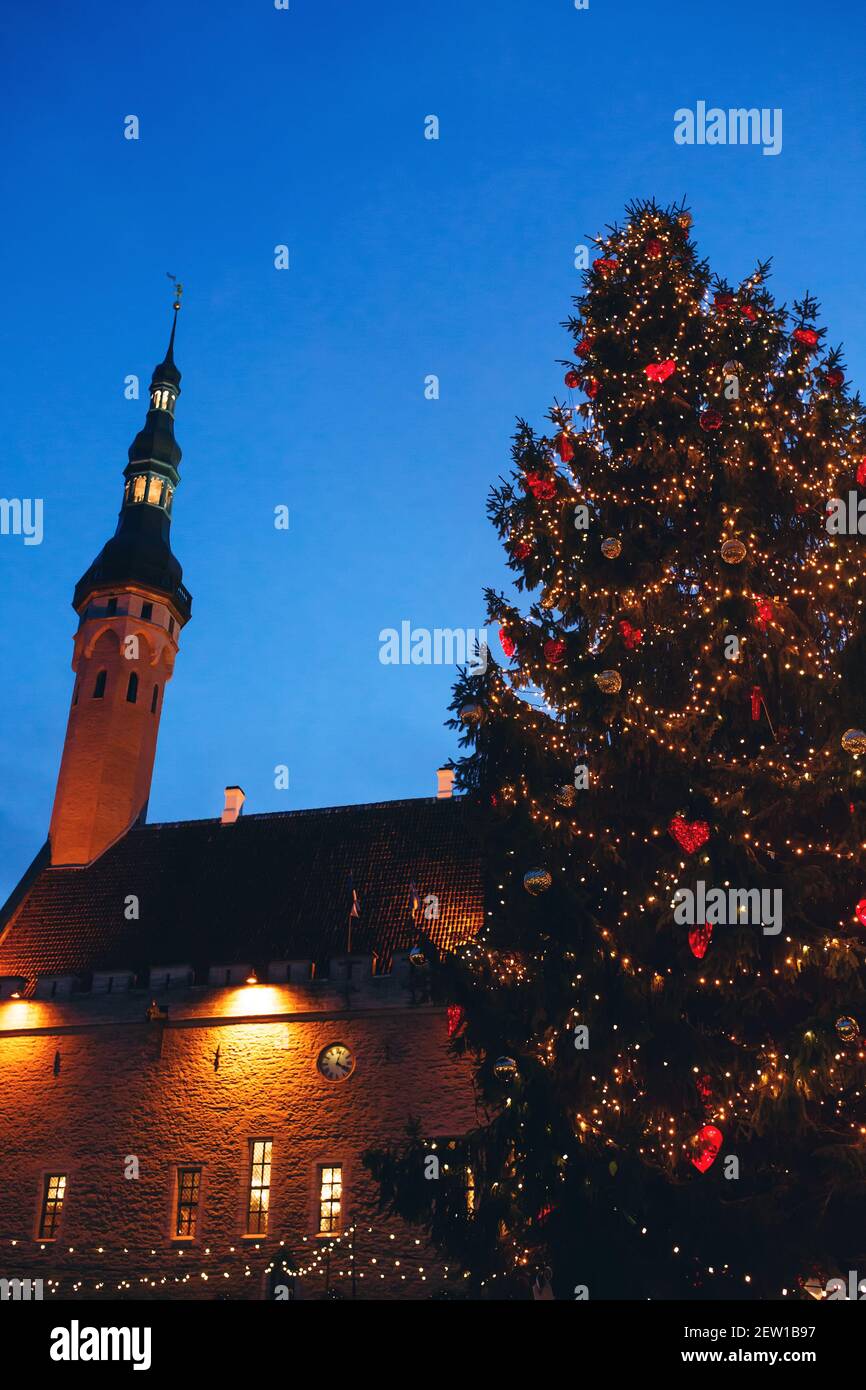 Tallinn main square estonia hi-res stock photography and images - Alamy