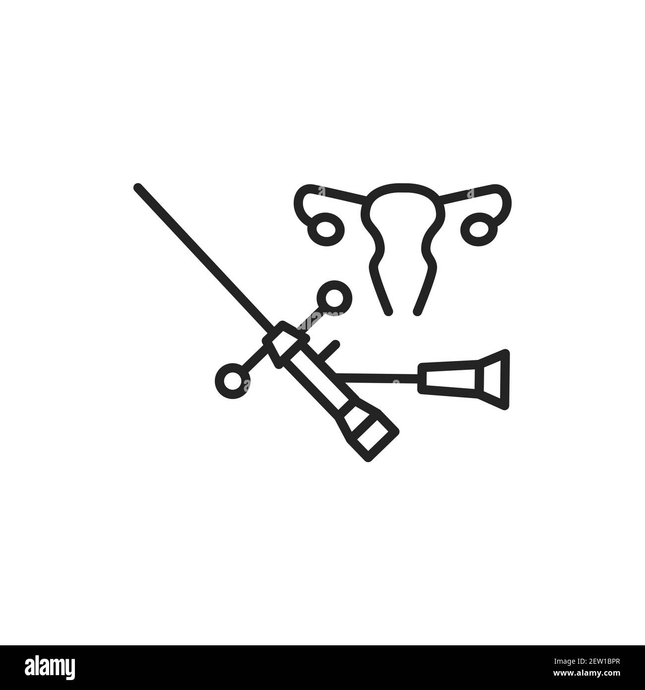 Cystoscopy line icon. Outline pictogram for web page Stock Vector Image ...