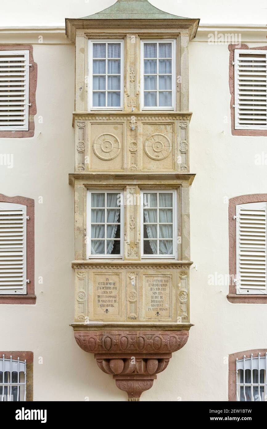 France, Bas Rhin, Selestat, 17th century Billex house in which stayed ...