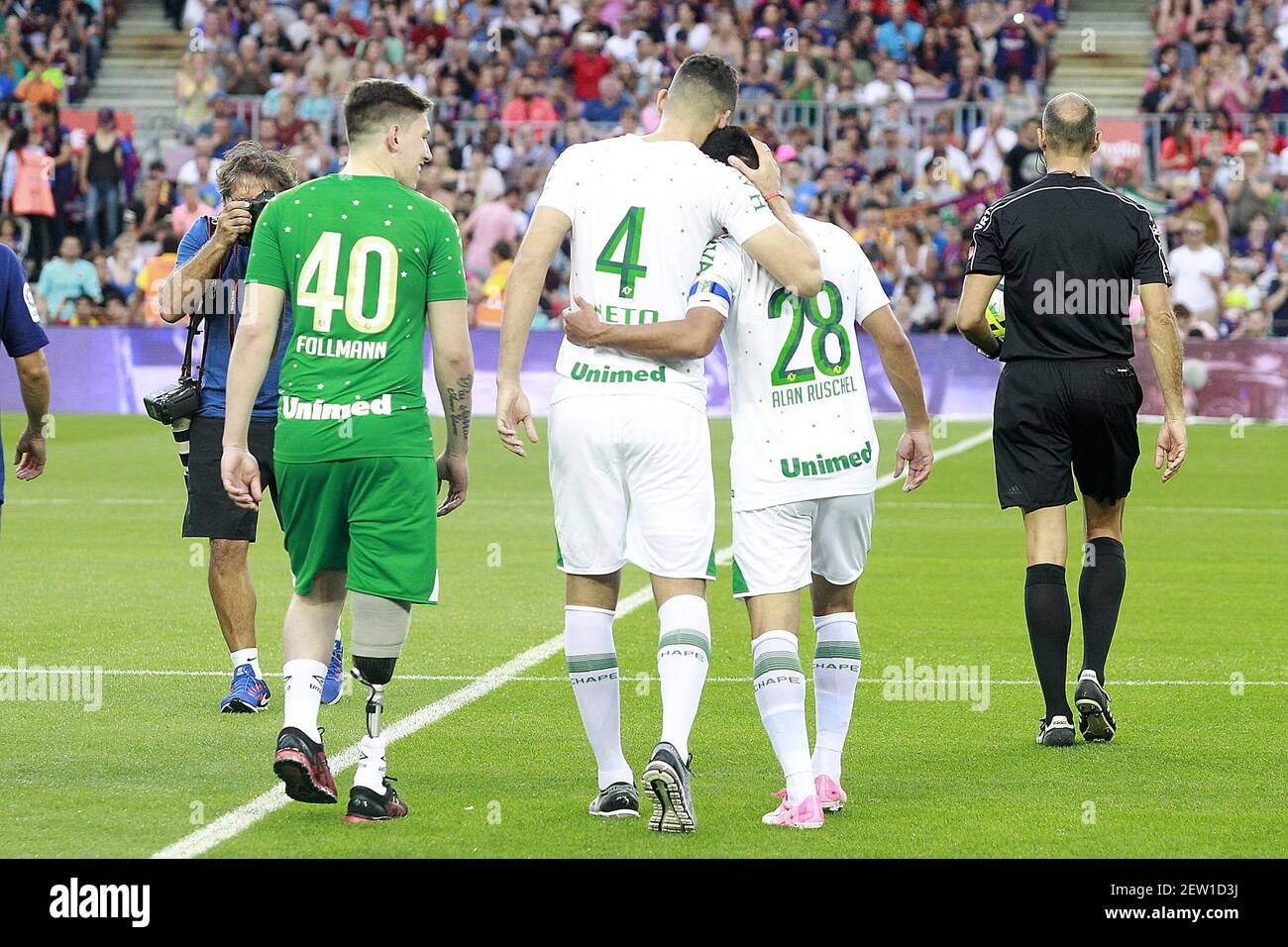 Chapecoense's surviving players of the air crash Alan Ruschel, Jackson ...