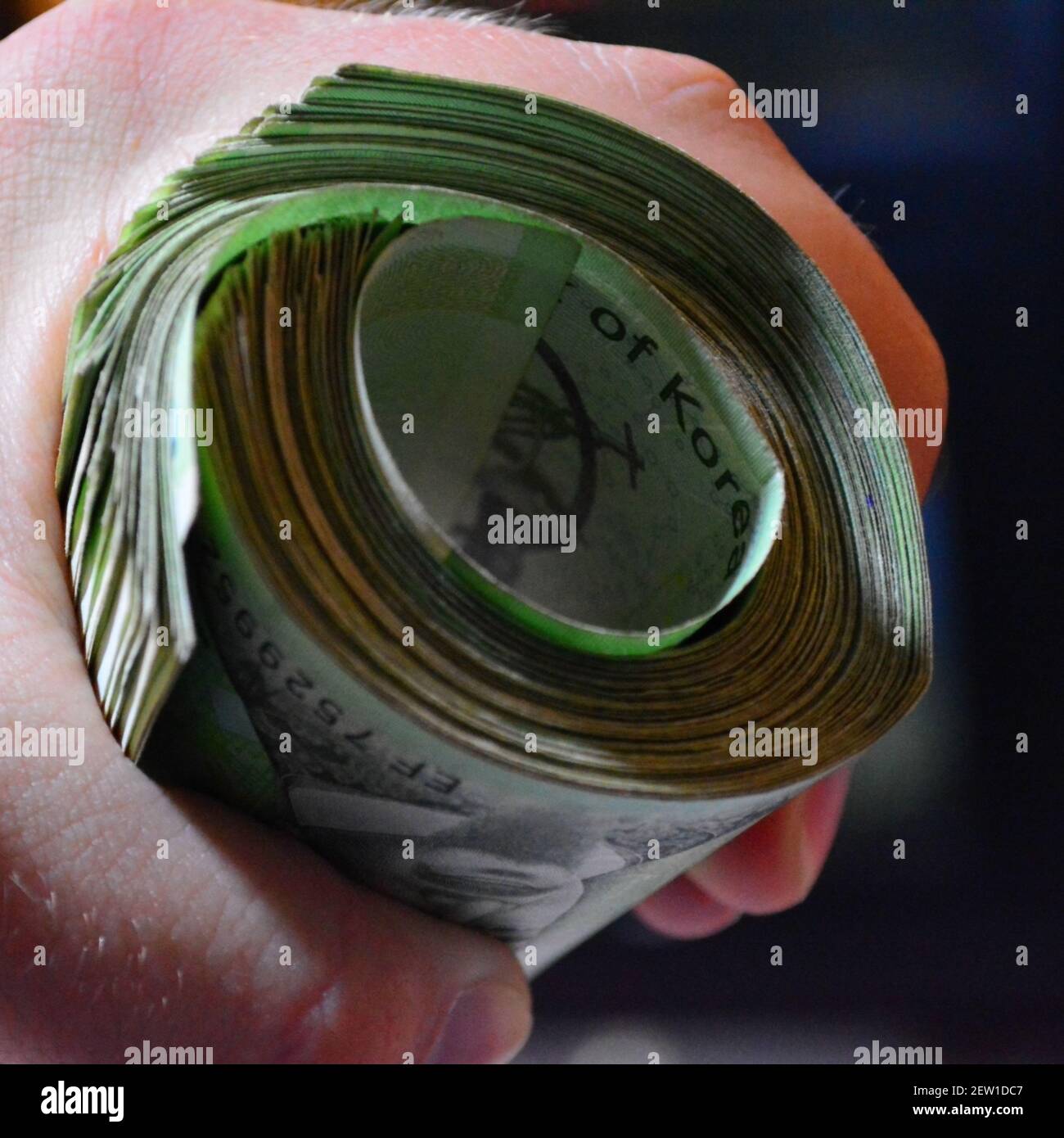 South korean won banknotes hi-res stock photography and images - Alamy