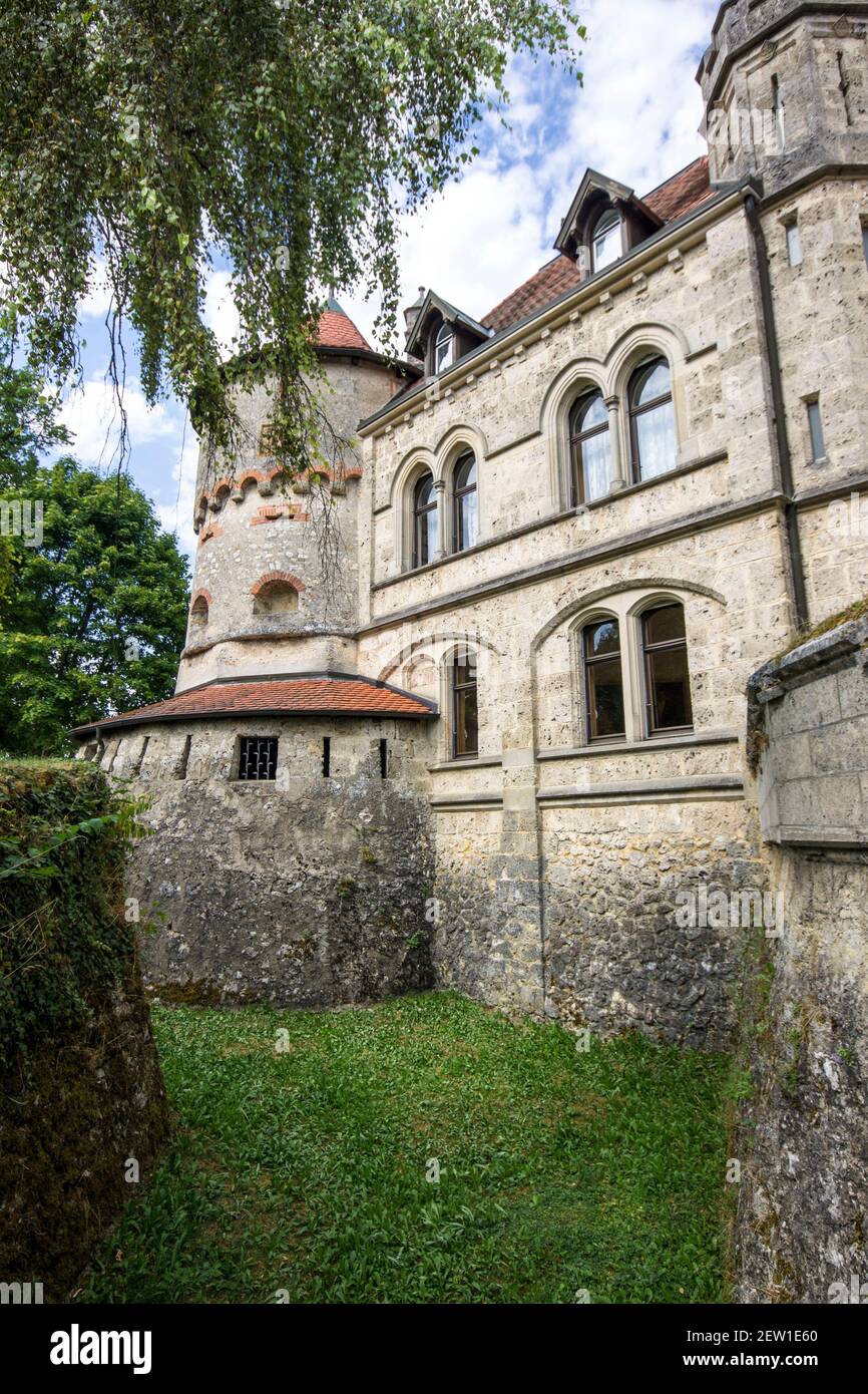 Lichtenstein, Germany. The grounds of castle Lichtenstein Schloss in ...