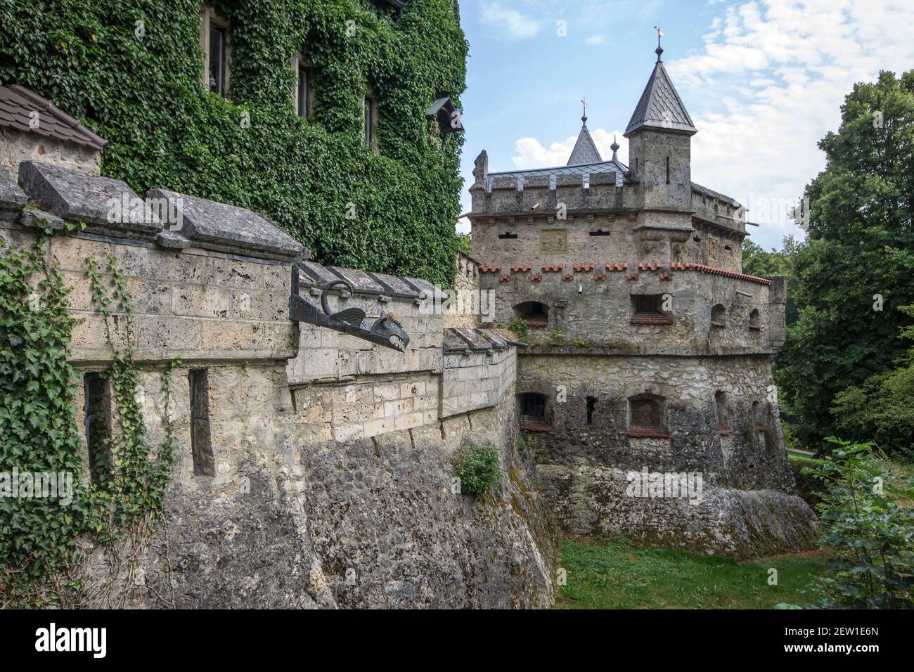 Lichtenstein, Germany. The grounds of castle Lichtenstein Schloss in ...