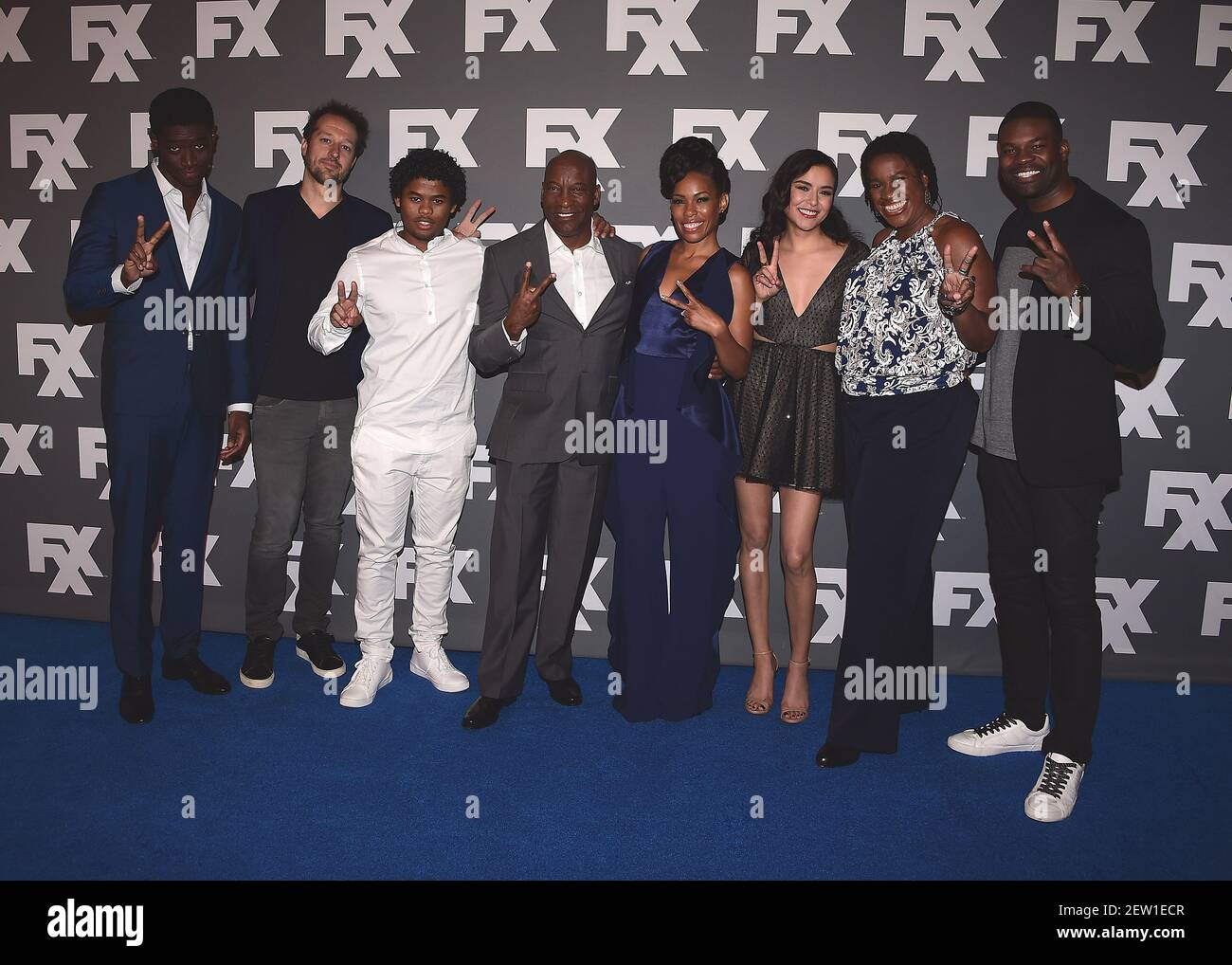 BEVERLY HILLS, CA - AUGUST 9: Cast of FX's "Snowfall" (Damson, Idris ...
