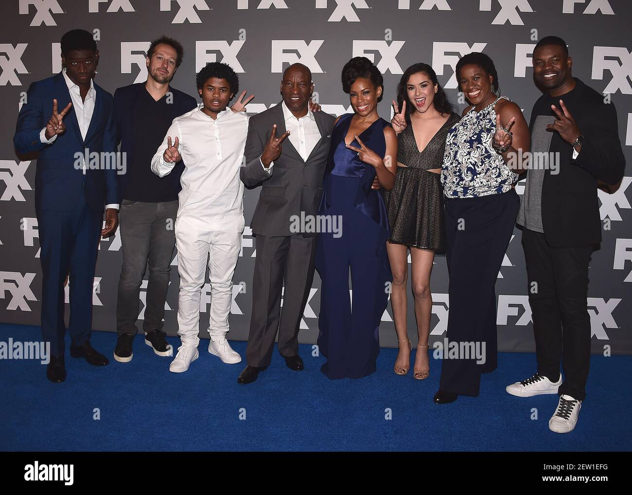BEVERLY HILLS, CA - AUGUST 9: Cast of FX's "Snowfall" (Damson, Idris ...