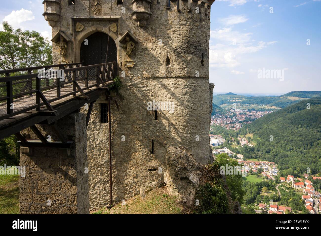 Lichtenstein, Germany. The grounds of castle Lichtenstein Schloss in ...