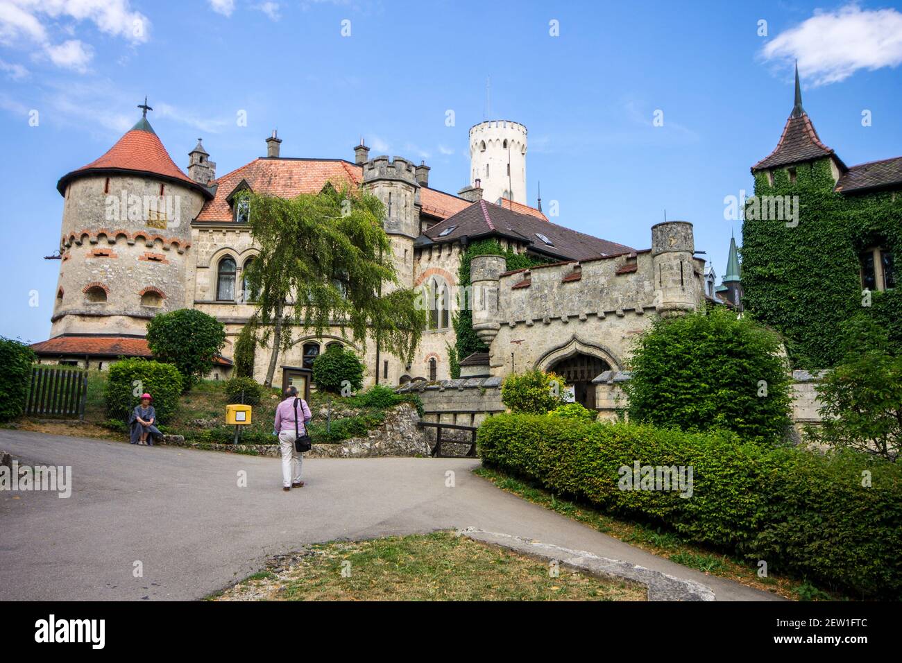 Lichtenstein, Germany. The grounds of castle Lichtenstein Schloss in ...