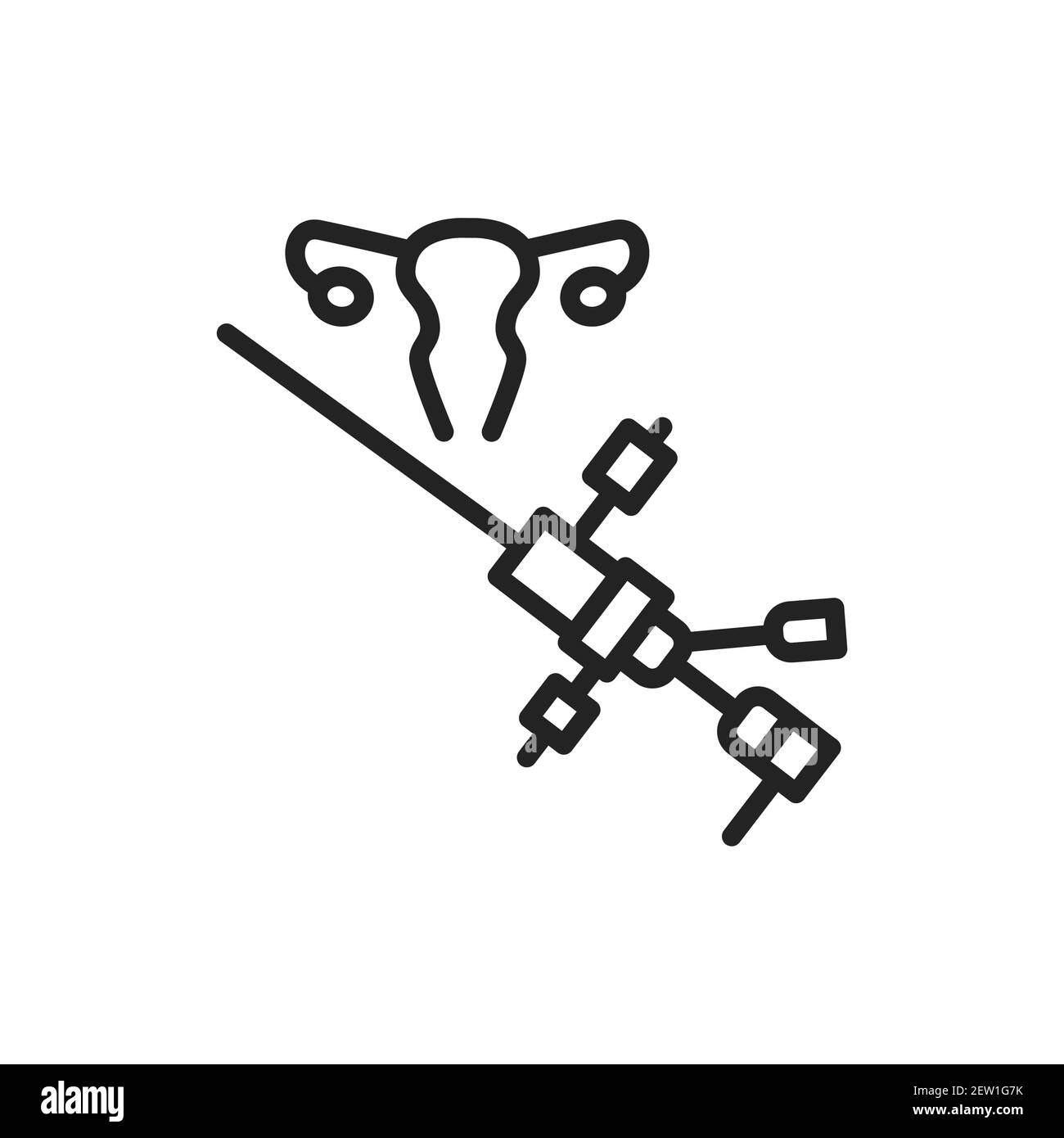 Colposcopy line icon. Outline pictogram for web page Stock Vector Image ...