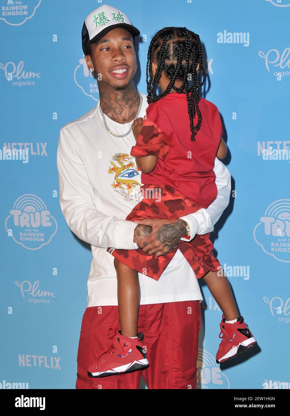 (L-R) Tyga and Son King Cairo arrives at Netflix's "True And The ...