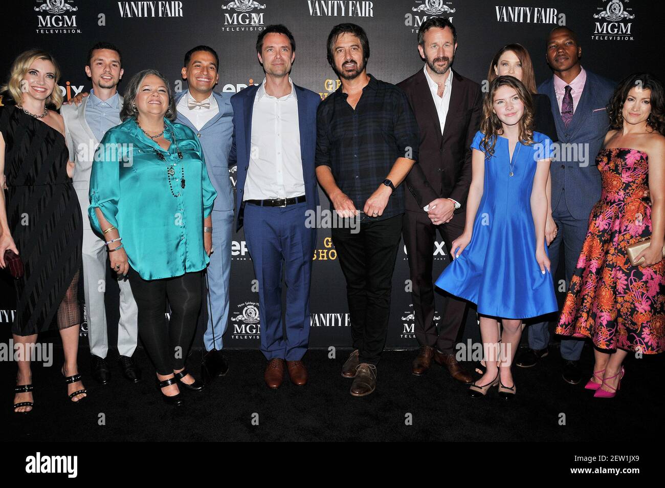 (L-R) "Get Shorty" Cast & Crew - MEgan Stevenson, Sasha Feldman, Lidia Porto, Goya Robles ...