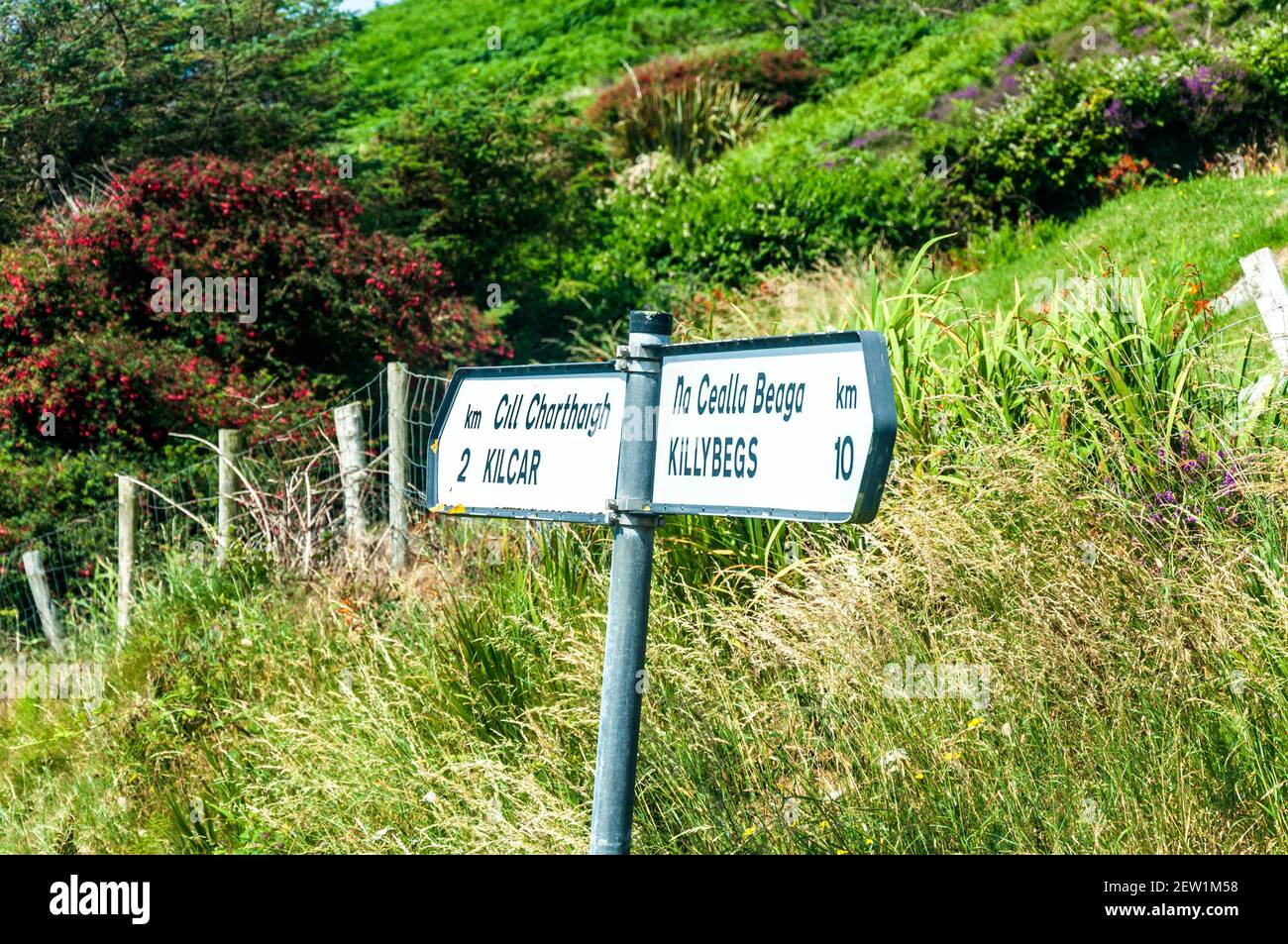 Wild Atlantic Way signage signs between Kilcar and Killybegs, County ...