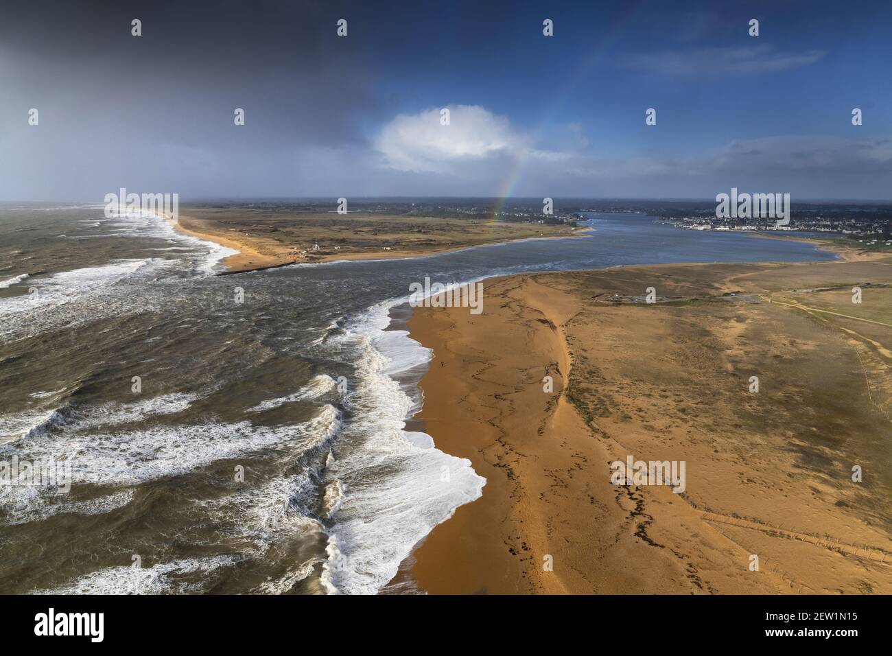 France, Morbihan, Etel, Bella storm (aerial view Stock Photo - Alamy