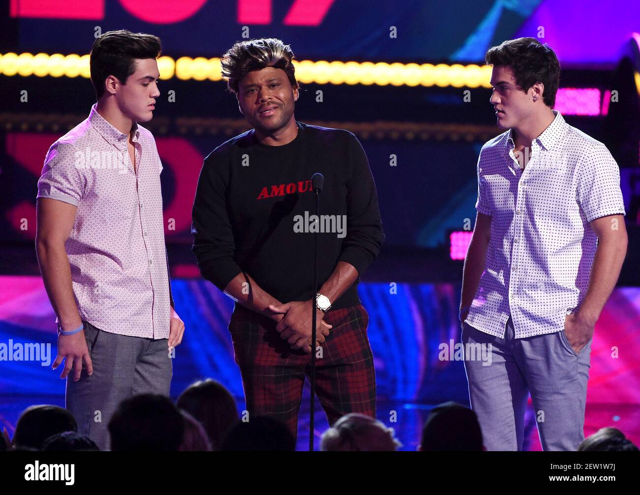 LOS ANGELES - AUGUST 13: L-R: Grayson Dolan, Anthony Anderson and Ethan ...
