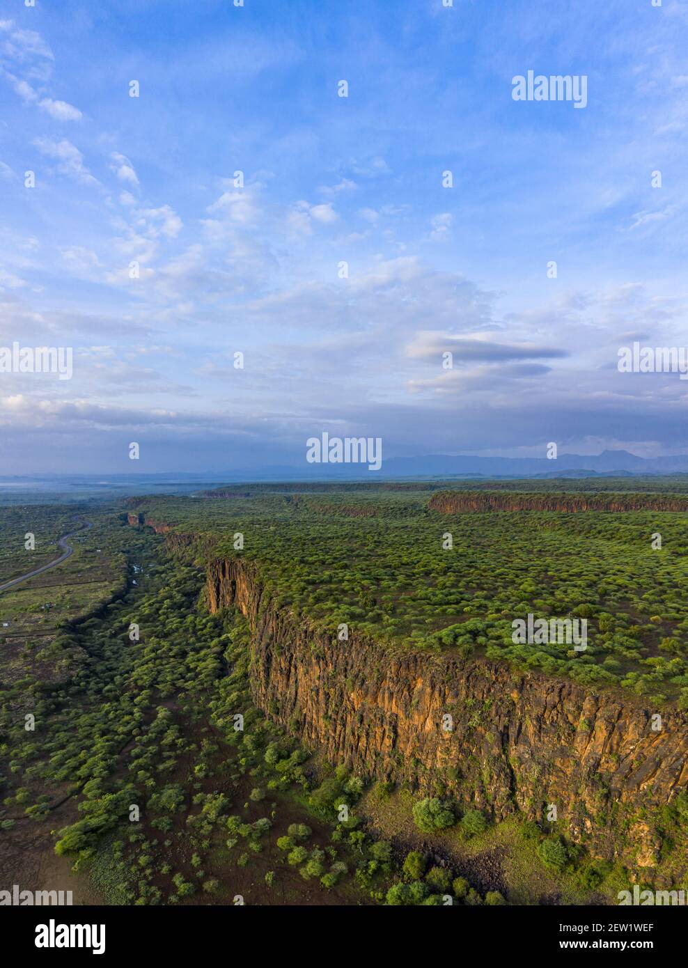 Kenya, around Lake Baringo, Rift Fault (aerial view Stock Photo - Alamy