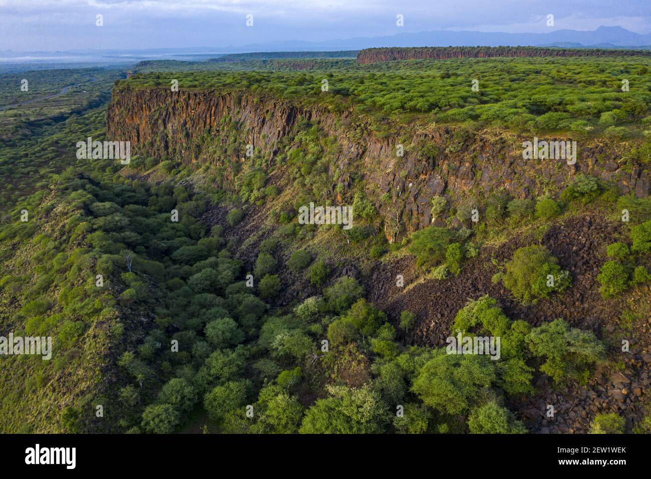 Kenya, around Lake Baringo, Rift Fault (aerial view Stock Photo - Alamy